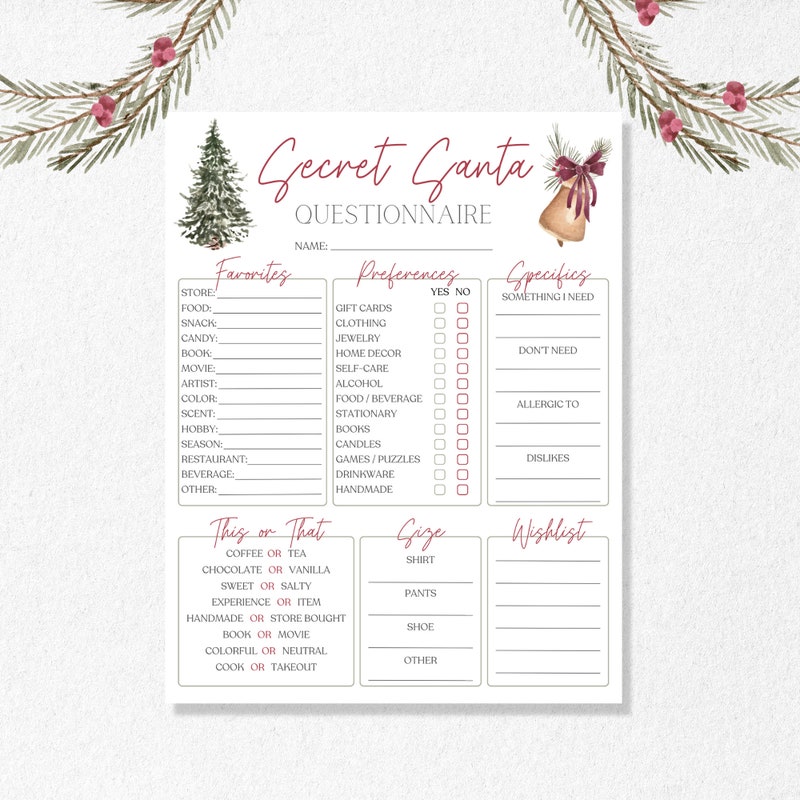 Santa Tags With Names - Etsy