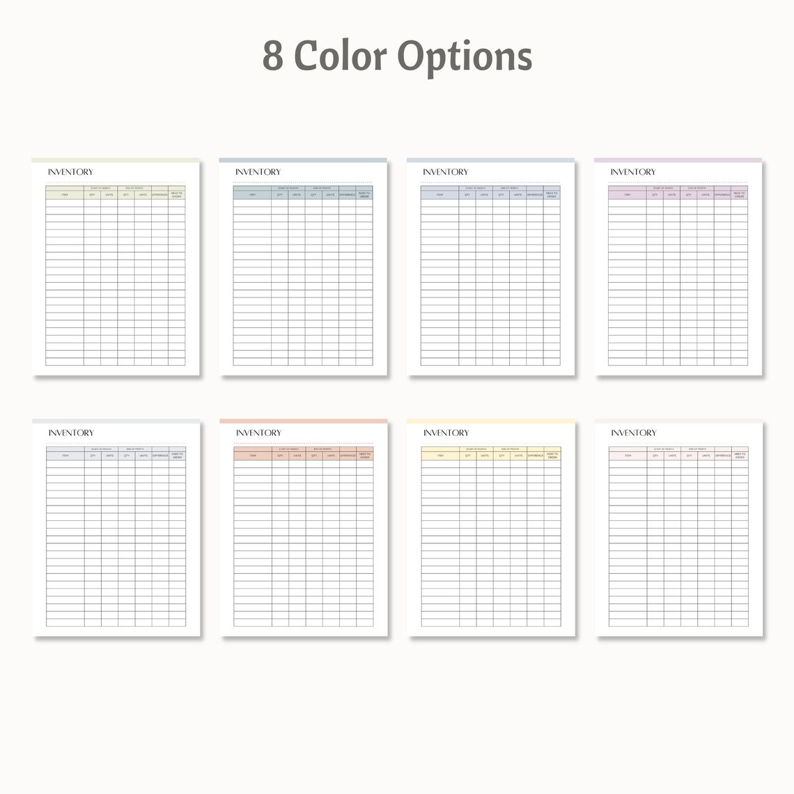 Printable Inventory Tracker, Inventory Log, Craft Business Supplies Log, Small Business ...
