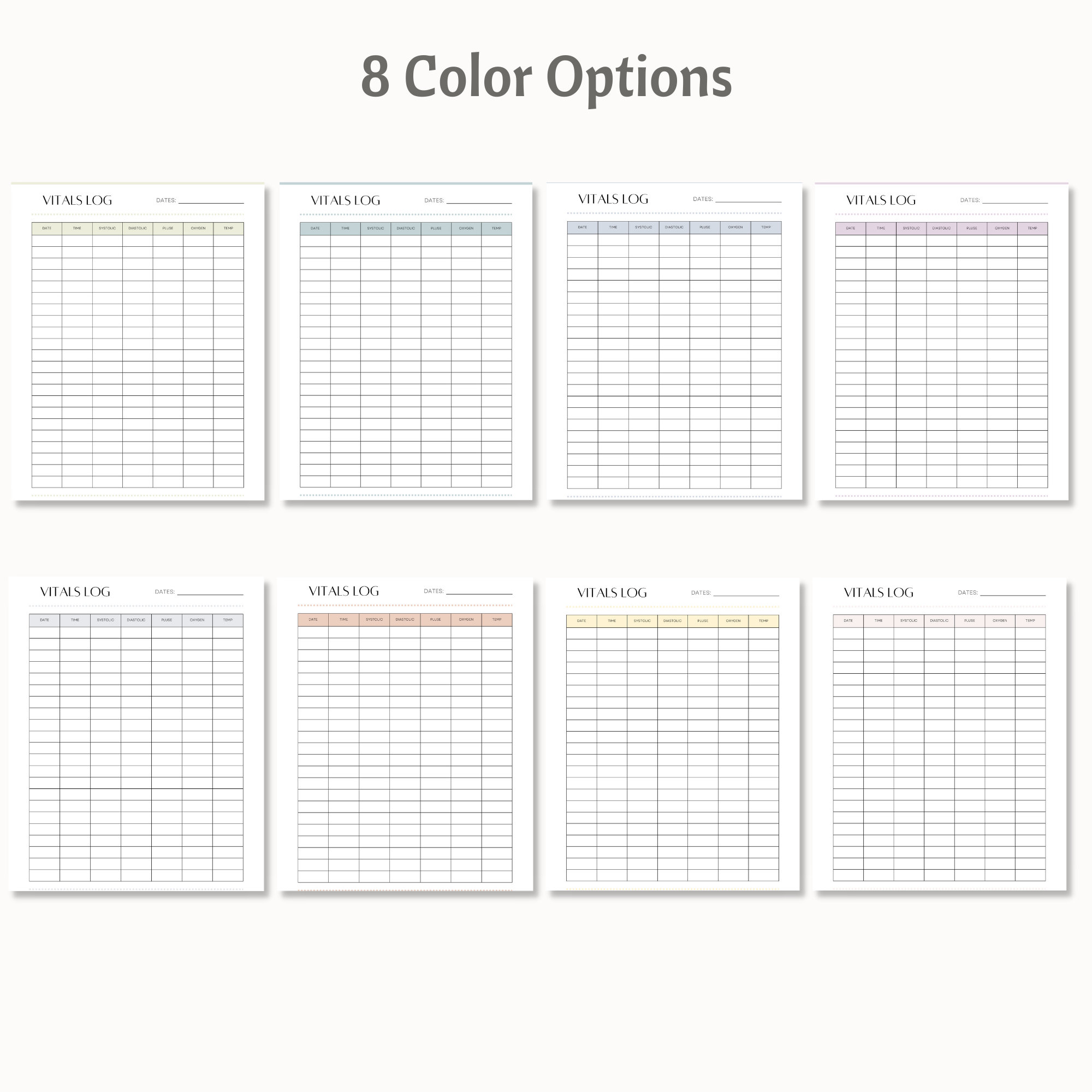 Printable Vitals Tracker Vitals Log Sheet Vital Sign Log - Etsy Printable Vitals Tracker Vitals Log Sheet Vital Sign Log - Etsy