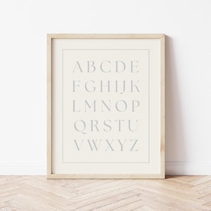 Vintage Style Alphabet Print, Baby Boy Nursery, Vintage Nursery Print ...