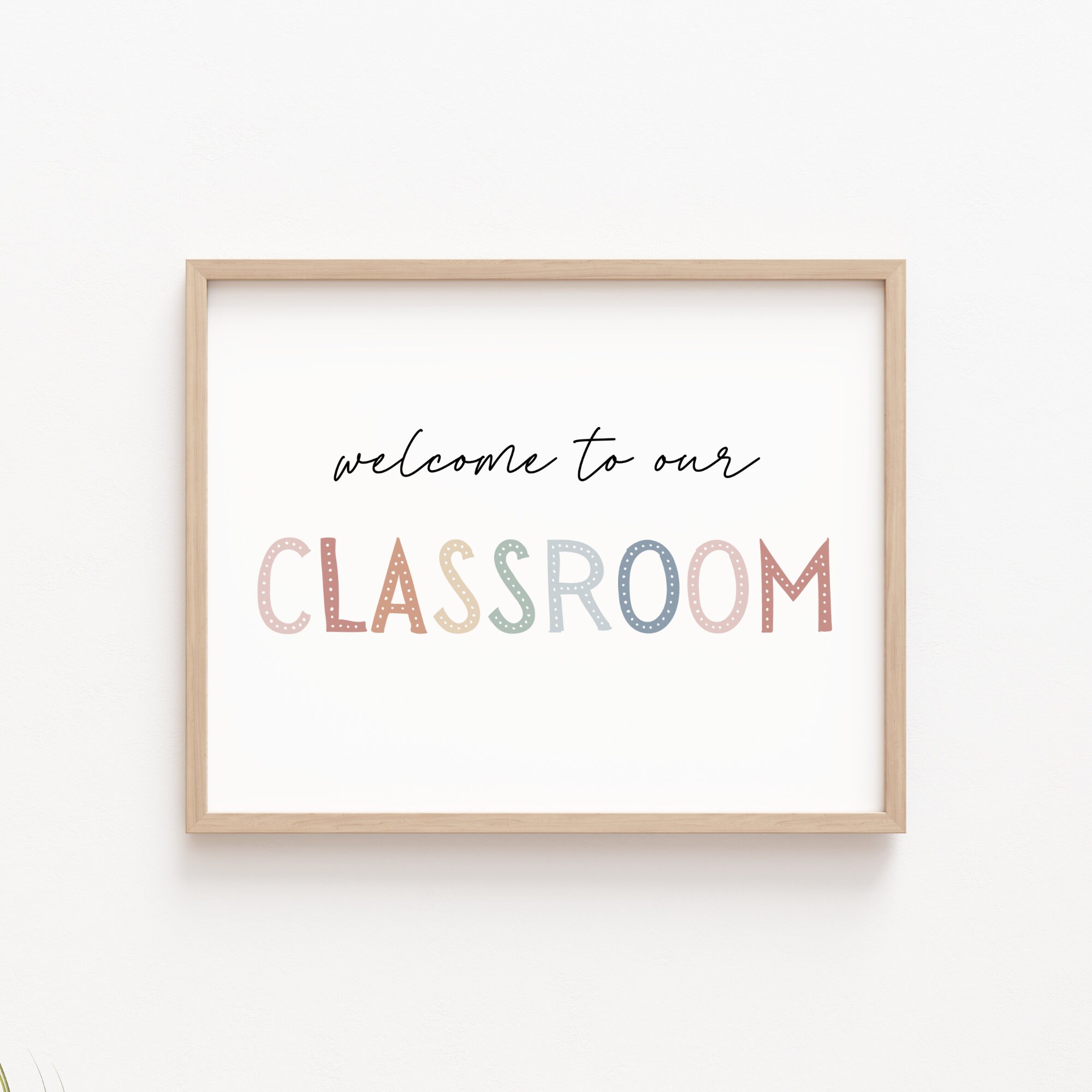 Printable Classroom Wall Art Welcome to Our Classroom Print Rainbow ...