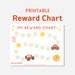Cars Reward Chart Printable Sticker Chart Toddler Reward - Etsy