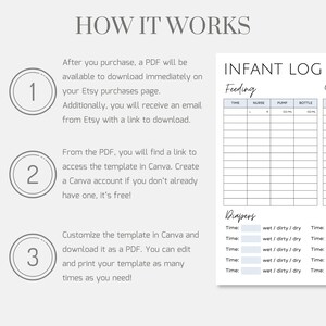 Editable Baby Tracker, Baby Log, Baby Feeding Log, Baby Daily Log ...