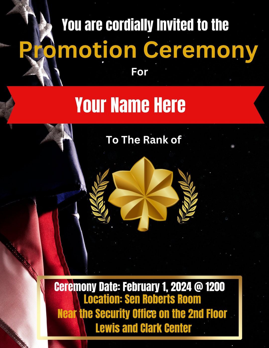 Promotion Ceremony Template Minimalist Invite Promotion Ceremony ...
