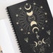 Celestial Moon Journal, Boho Notebook, Moon Phase Spiral Notebook, Moon ...