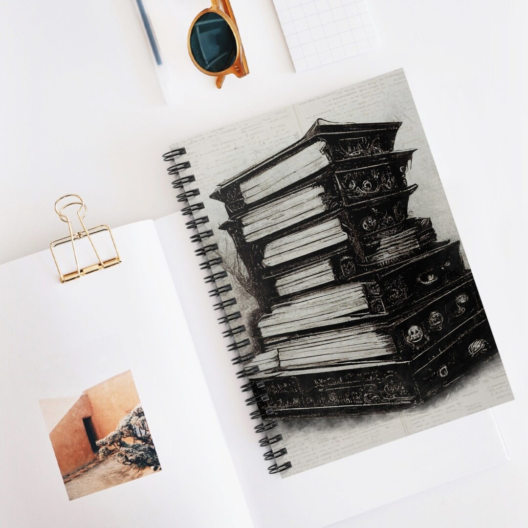 Old Grimoire Journal Gothic Spiral Notebook Journal - Etsy