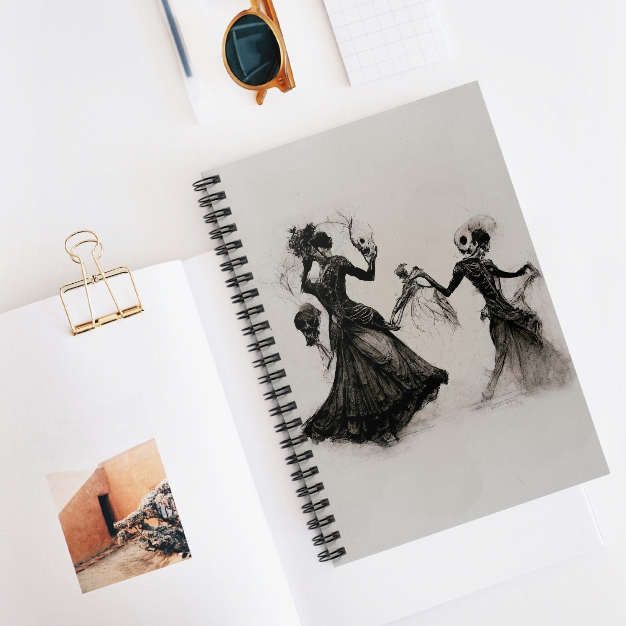 Macabre Spiral Notebook, Gothic, Aesthetic, Goth, Grunge, Writing ...