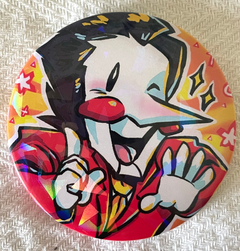 DELTARUNE Spamton Holographic Button Pins - Etsy