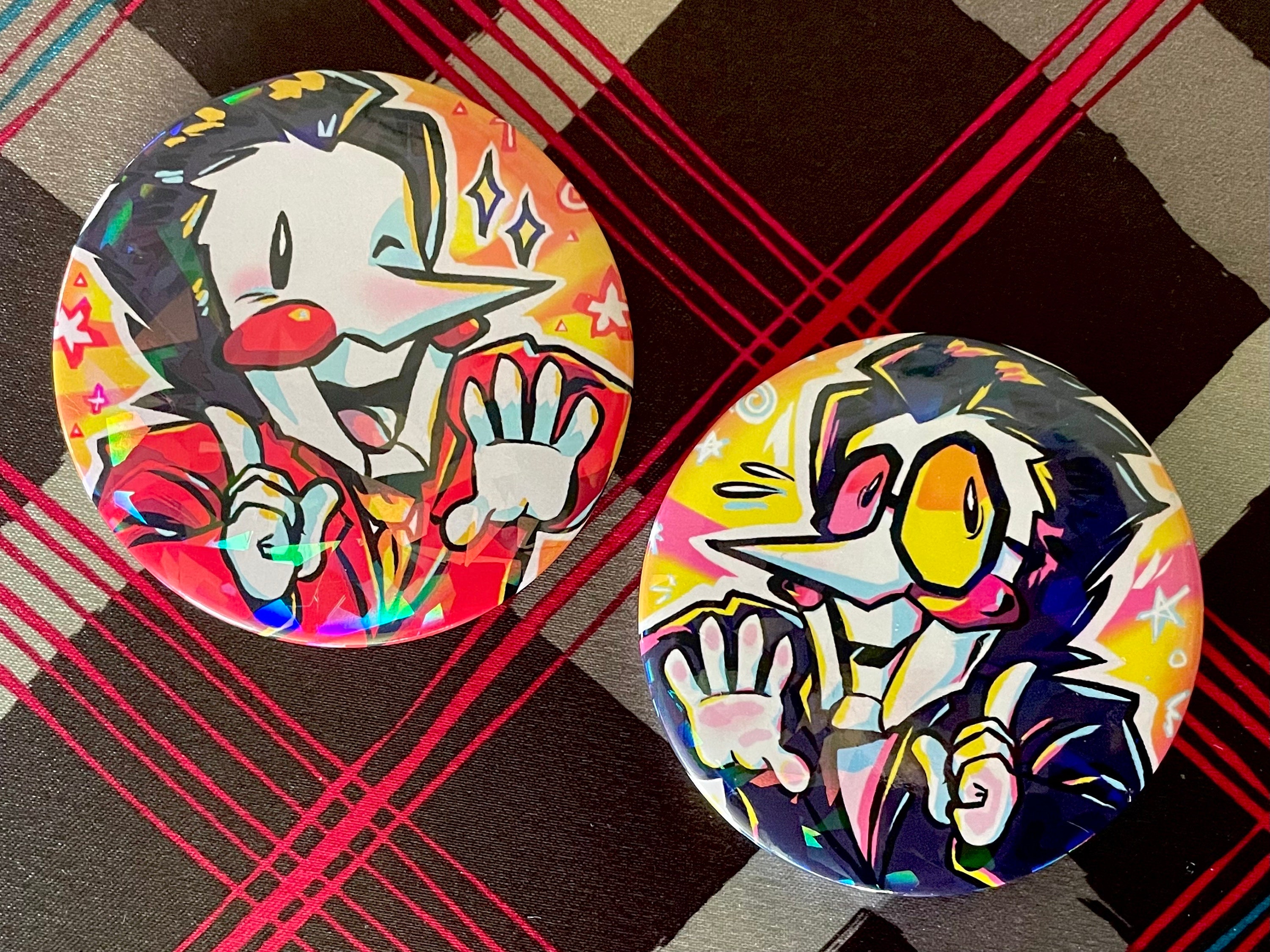DELTARUNE Spamton Holographic Button Pins - Etsy