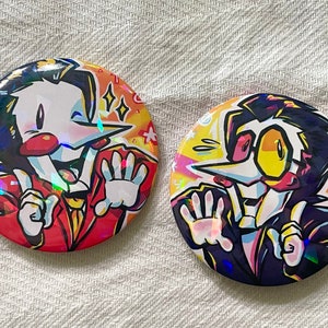 DELTARUNE Spamton Holographic Button Pins - Etsy