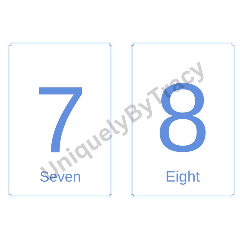 Number Flashcards 1-10 Printable Digital Download Counting Montessori ...