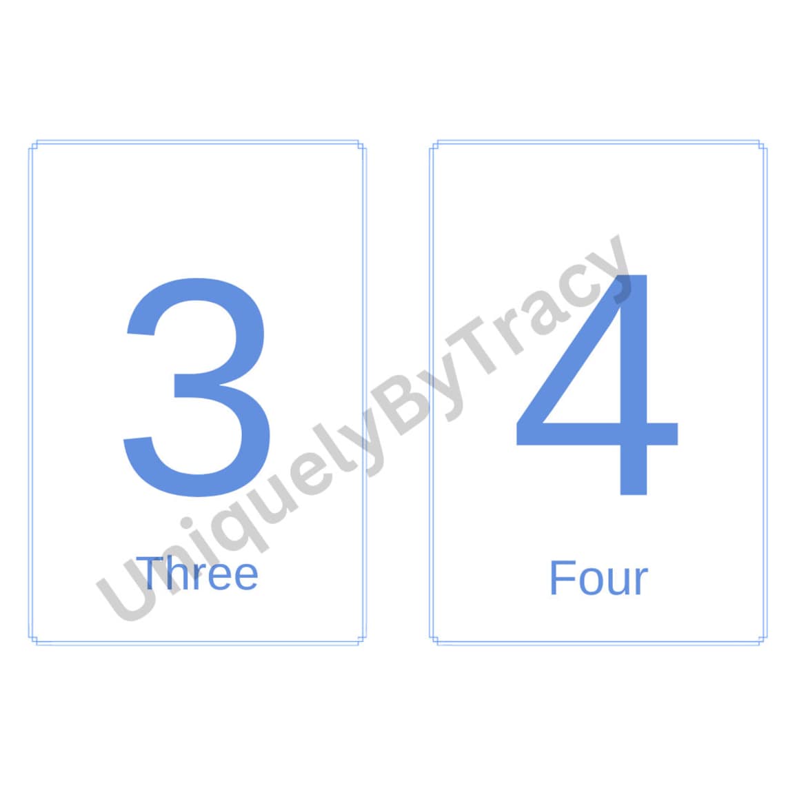 Number Flashcards 1-10 Printable Digital Download Counting Montessori ...