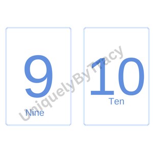 Number Flashcards 1-10 Printable Digital Download Counting Montessori ...