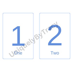 Number Flashcards 1-10 Printable Digital Download Counting - Etsy