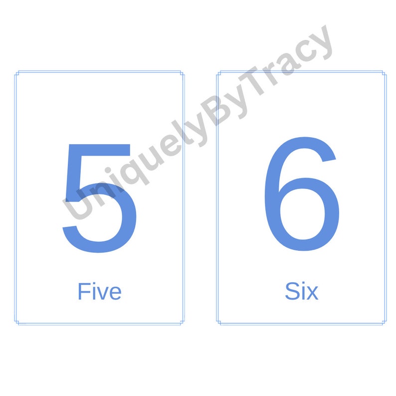 Number Flashcards 1-10 Printable Digital Download Counting Montessori ...
