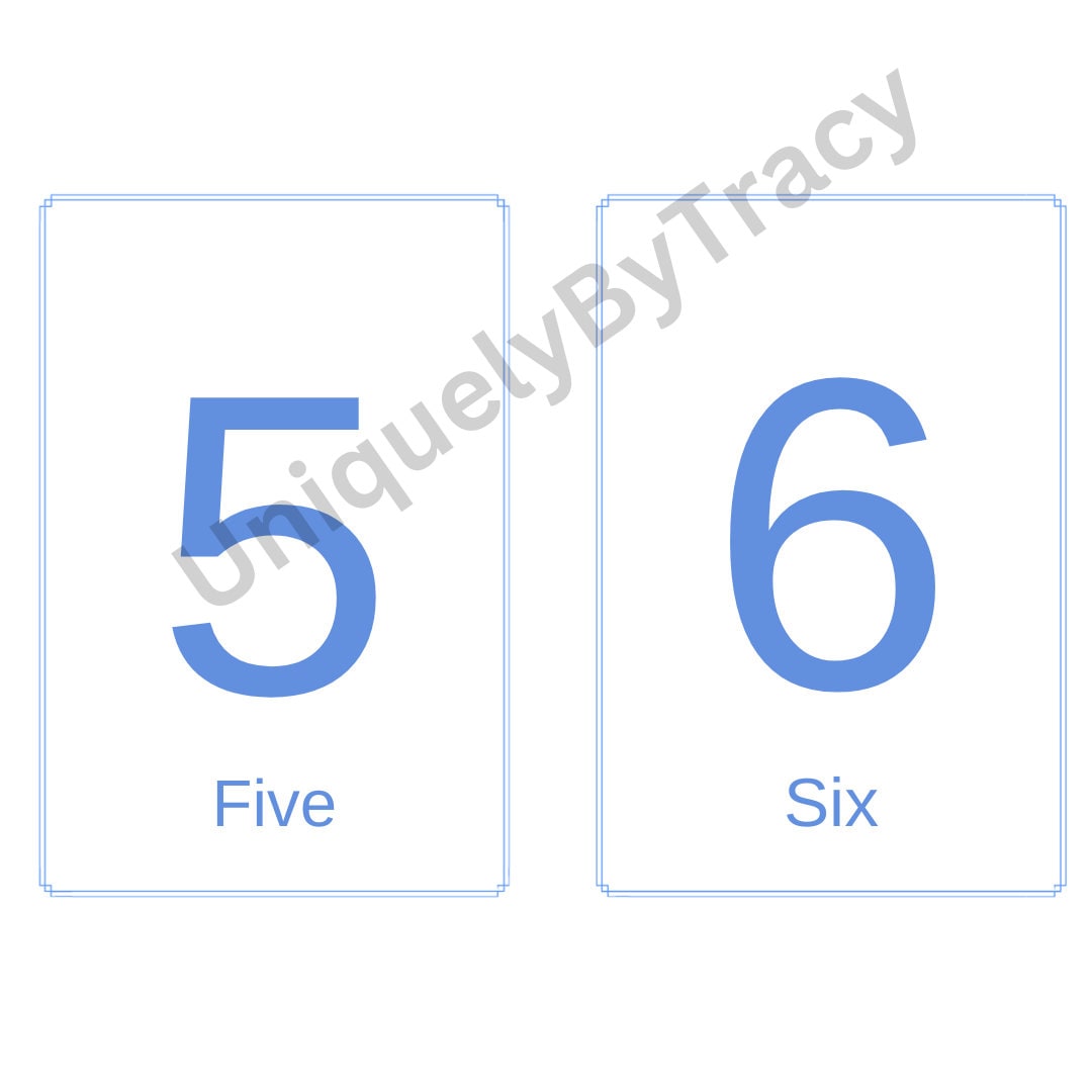 Number Flashcards 1-10 Printable Digital Download Counting Montessori ...