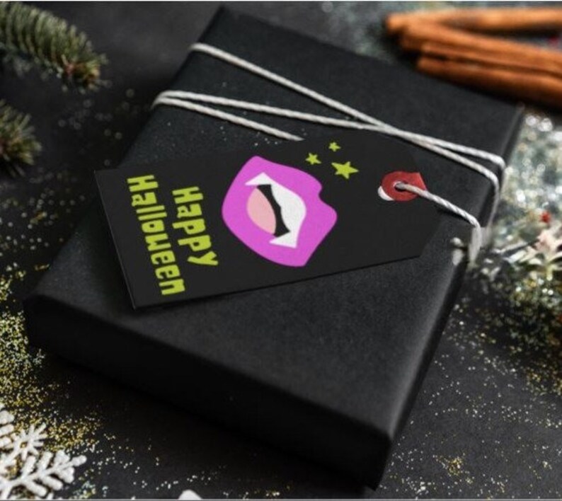Printable Halloween Gift Tags Party Favor Hey Boo Happy Halloween - Etsy