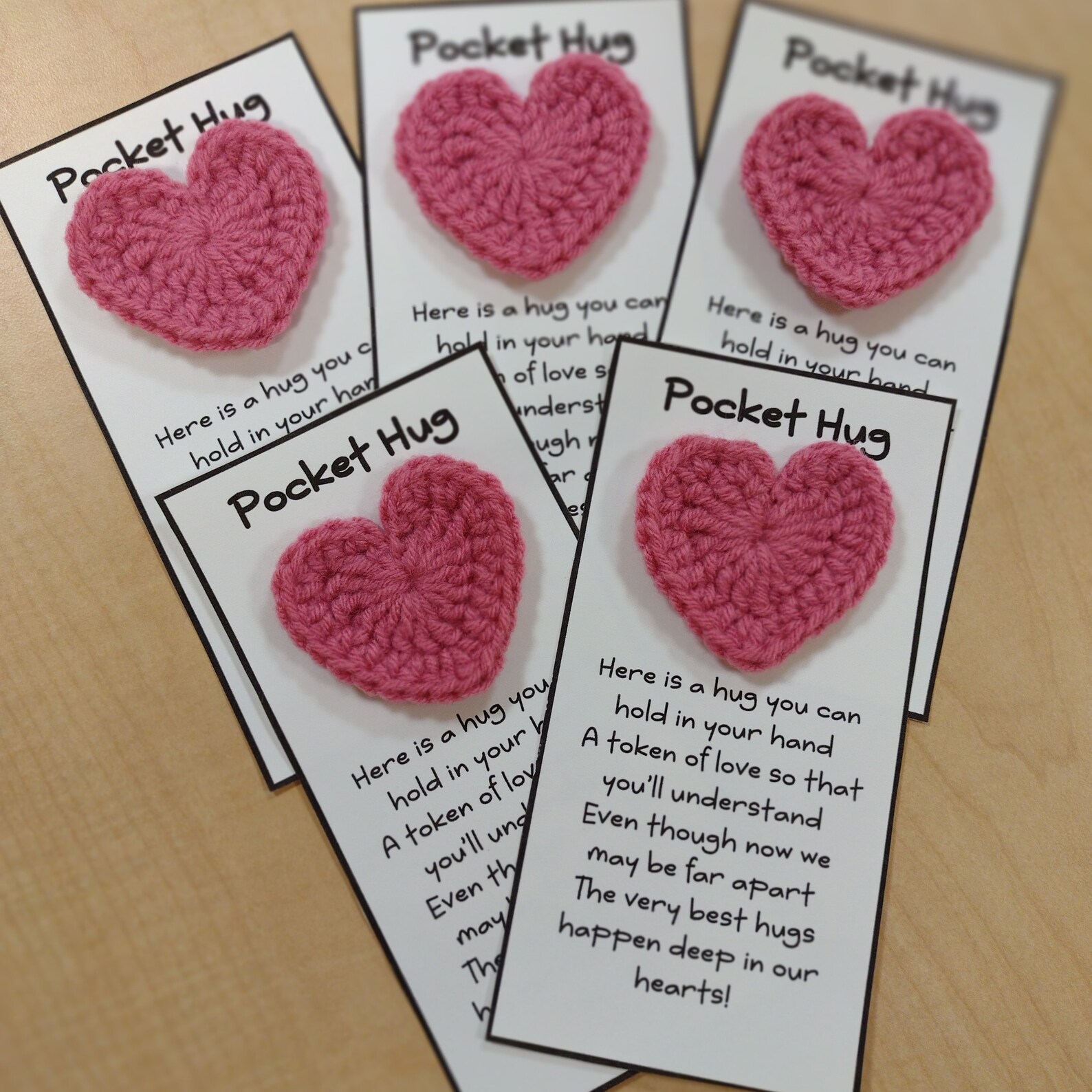 Crochet Pocket Hearts Valentine's Day Gift - Etsy