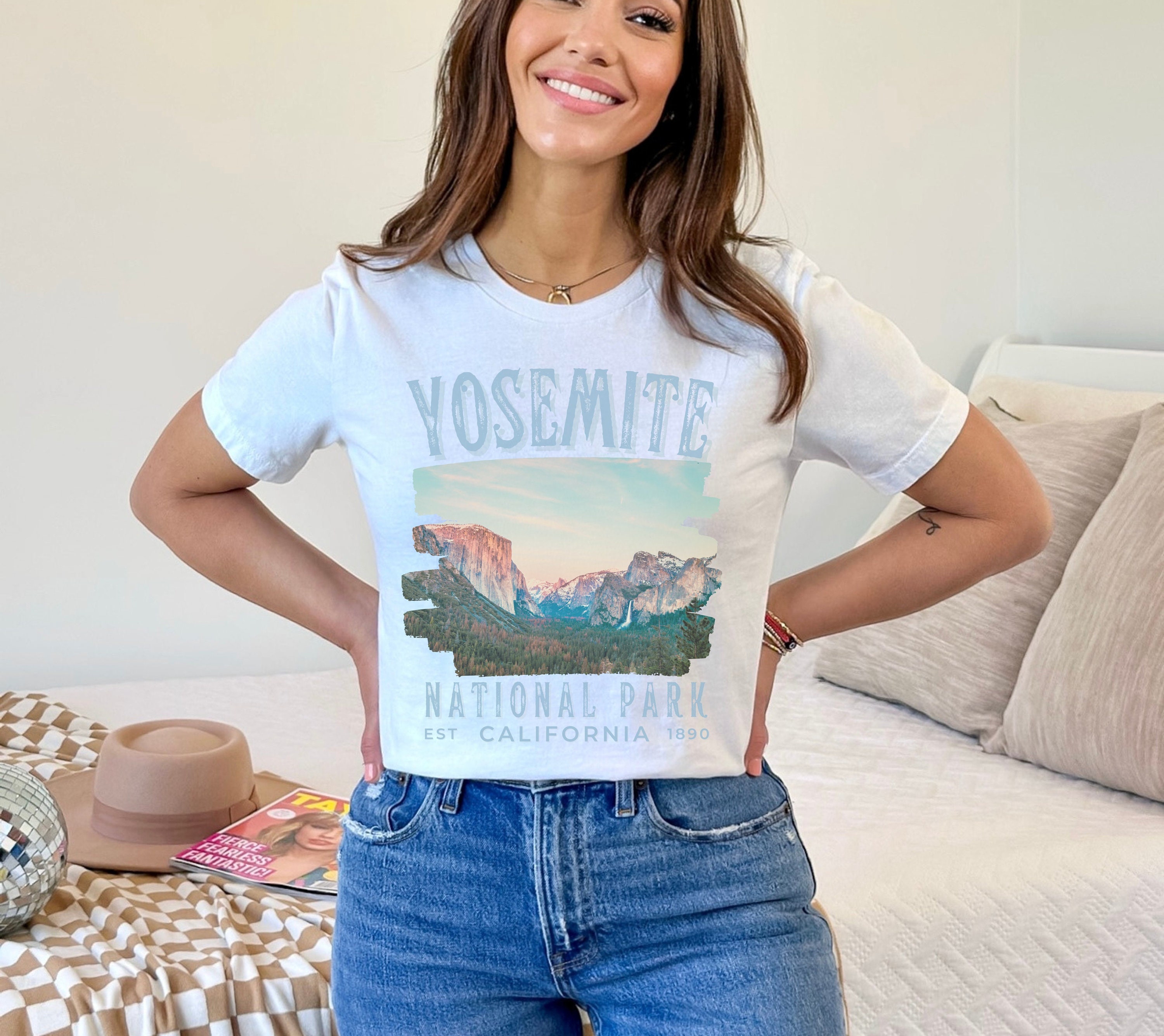 Unisex Yosemite National Park California T-shirt Camping Shirt Gift ...