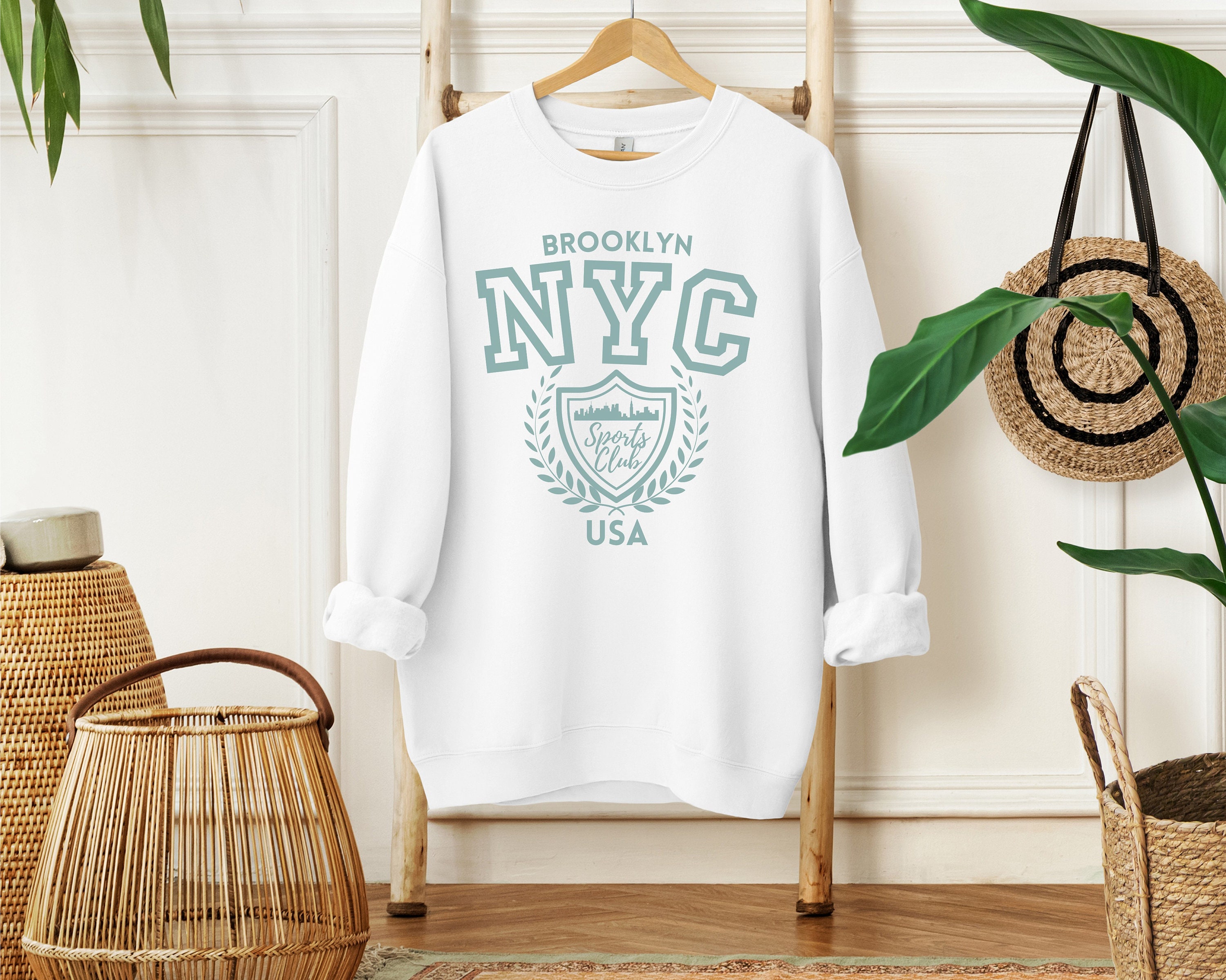 Brooklyn Sweatshirt, New York City Sweater, NYC Sports Club Shirt, NY ...