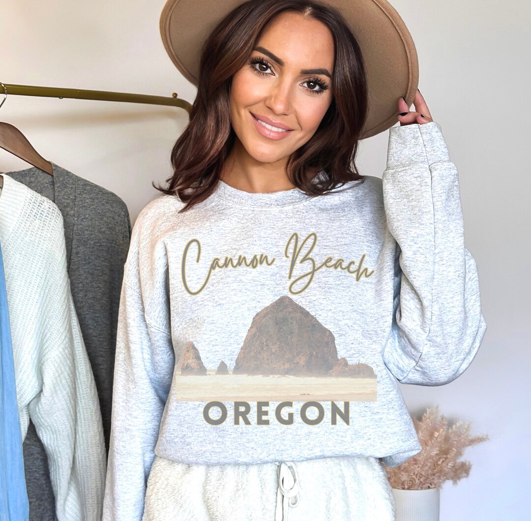 Cannon Beach Oregon Sweatshirt Haystack Rock Shirt Coastal Northwest ...