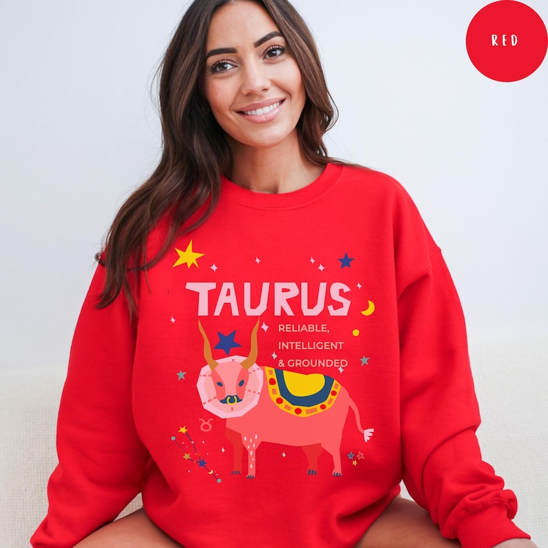 Taurus Zodiac Sweatshirt, Astrology Birth Sign Sweater, Horoscope ...