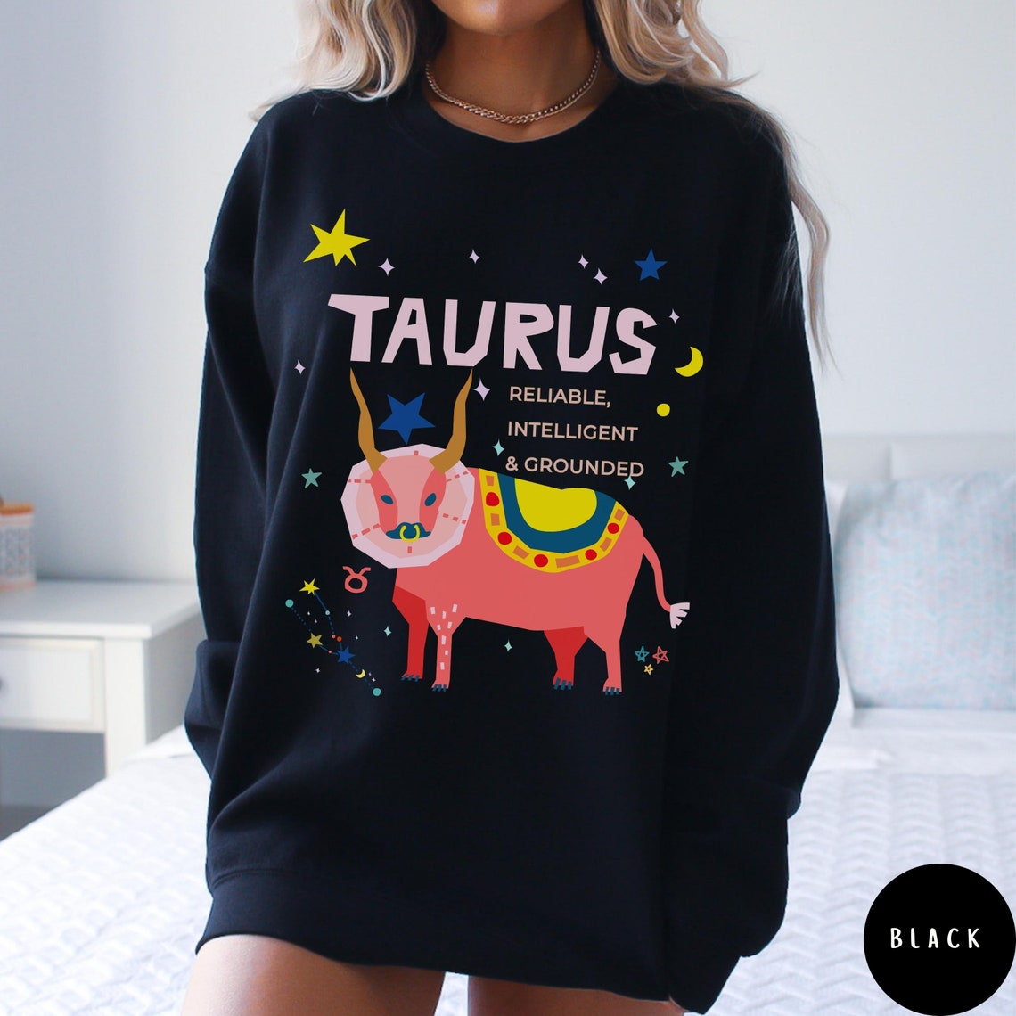 Taurus Zodiac Sweatshirt, Astrology Birth Sign Sweater, Horoscope ...