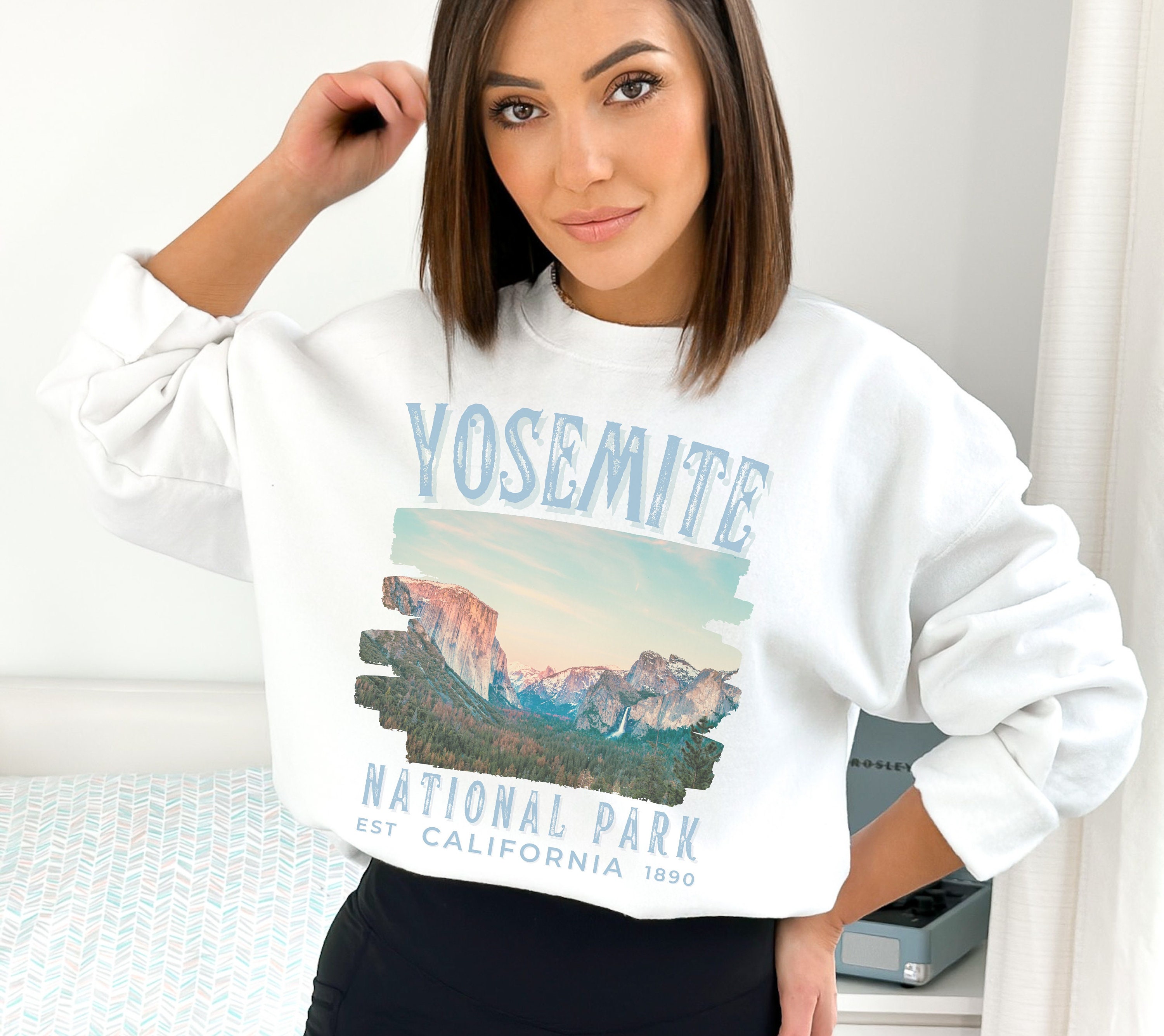 Vintage Yosemite National Park California Sweatshirt, Retro Camping ...