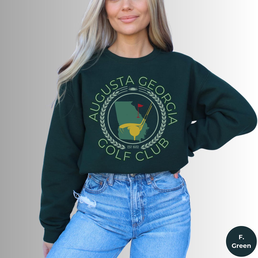 Augusta Georgia Golf Club Sweatshirt, Peach State Sweater, Golfing ...