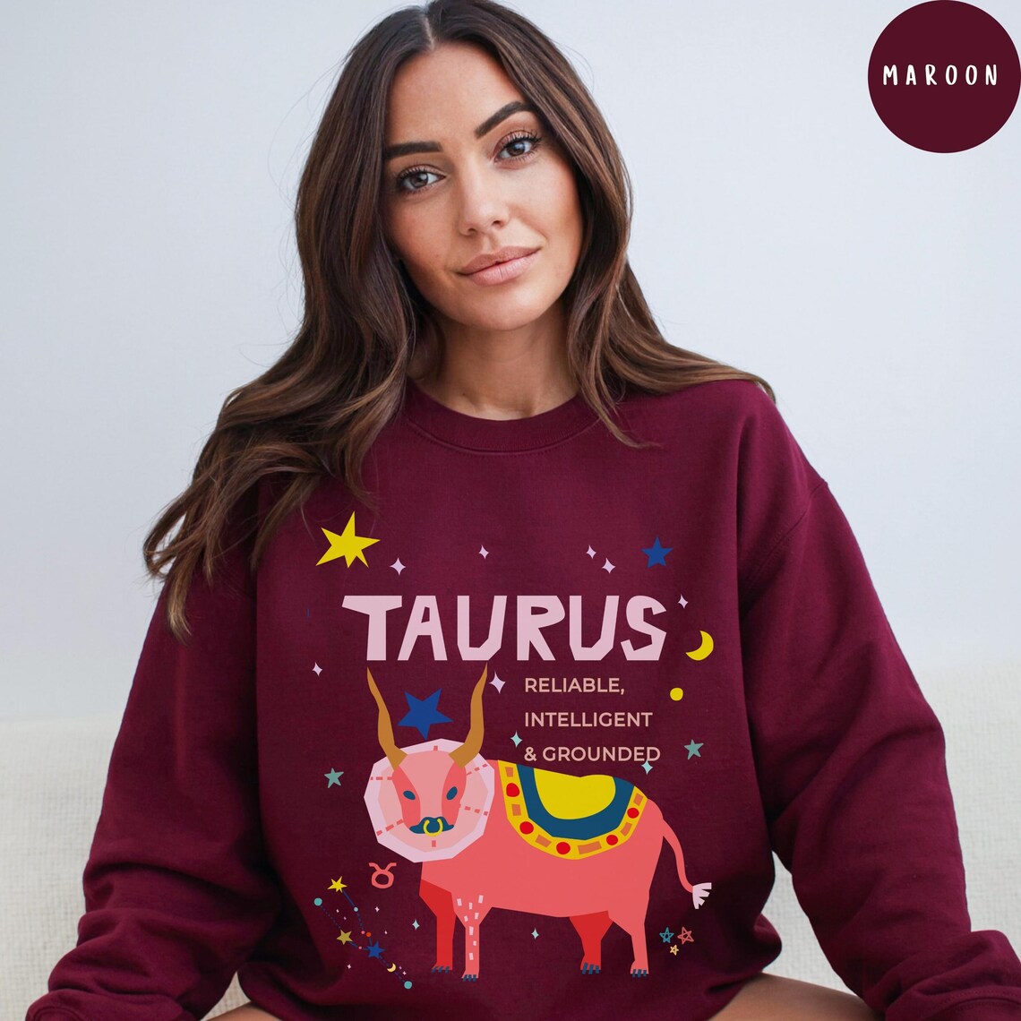 Taurus Zodiac Sweatshirt, Astrology Birth Sign Sweater, Horoscope ...