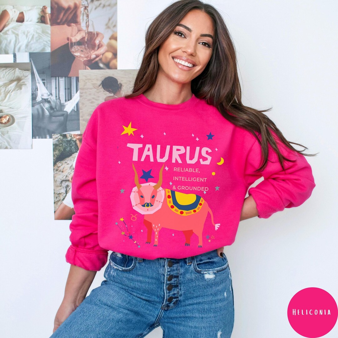 Taurus Zodiac Sweatshirt, Astrology Birth Sign Sweater, Horoscope ...