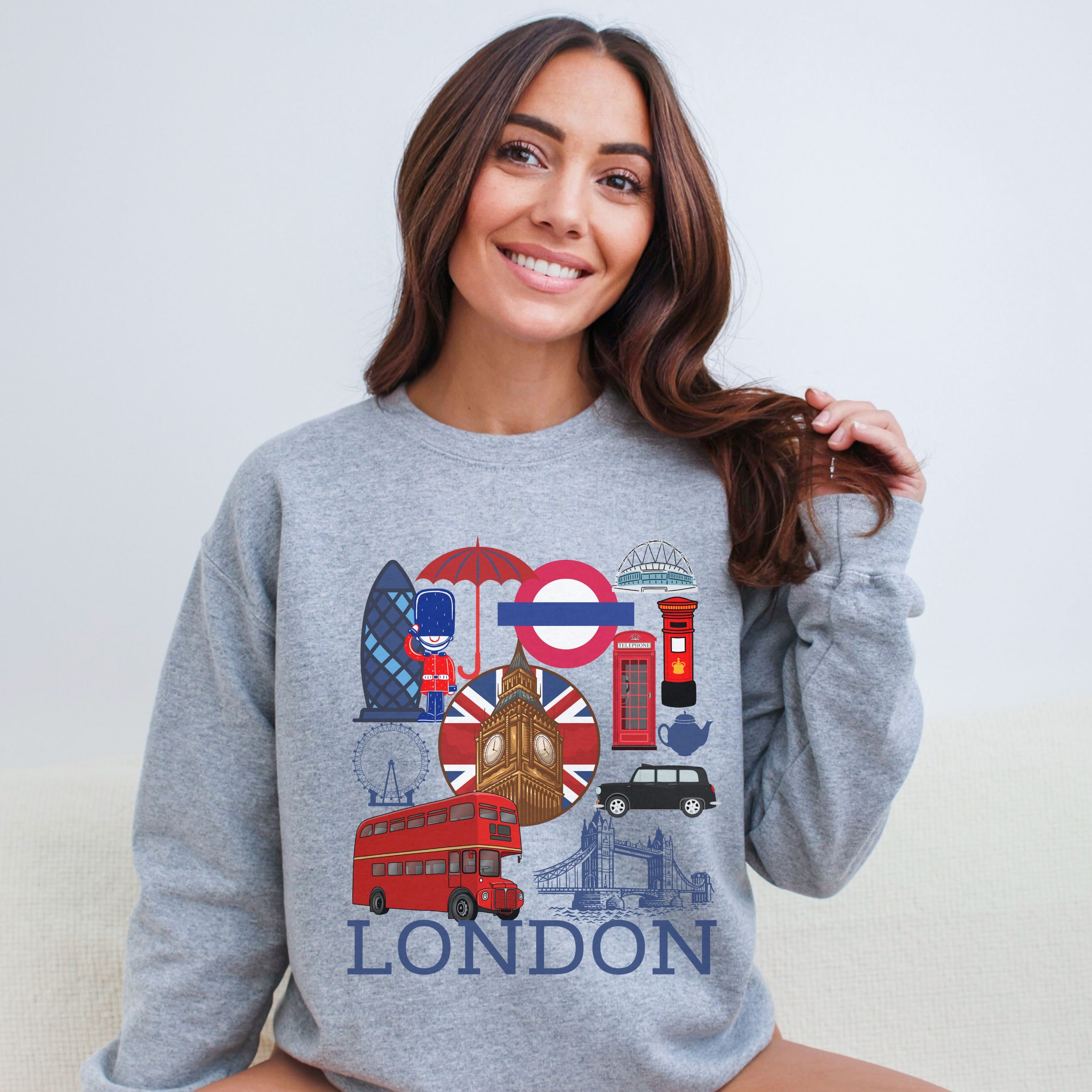 London Landmarks England Sweatshirt, London Underground Jumper, Gift ...