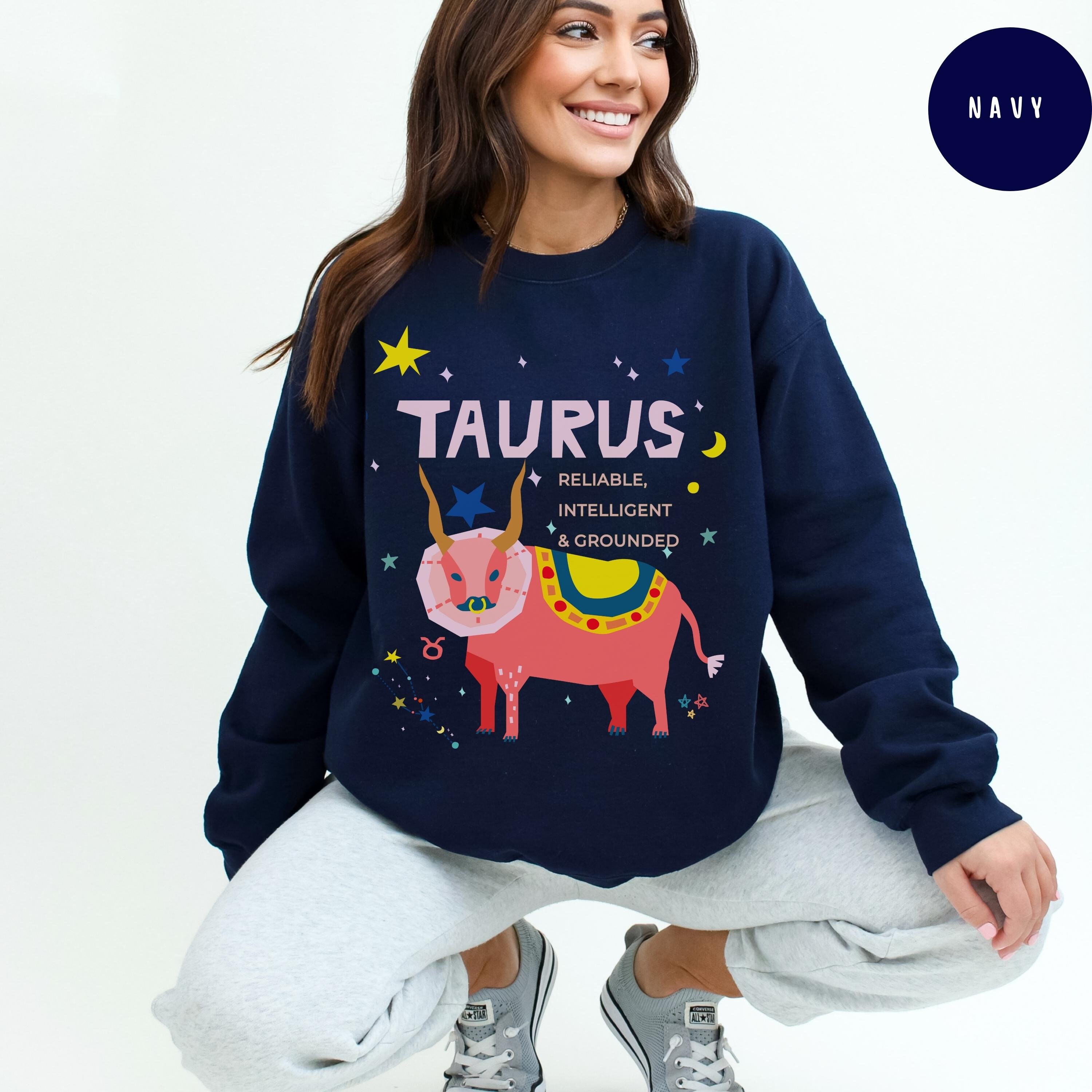Taurus Zodiac Sweatshirt, Astrology Birth Sign Sweater, Horoscope ...