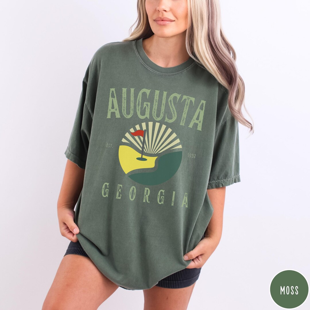 Augusta Georgia Golf Comfort Color T-shirt, Retro Gift for Golfer ...