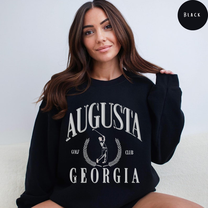 Augusta Georgia Golf Club Sweatshirt, Retro Golfer Crewneck - Etsy