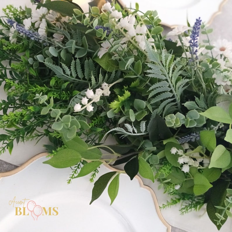 Meadow Garland for Table, Greenery Table Runner, Foliage for Fireplace ...