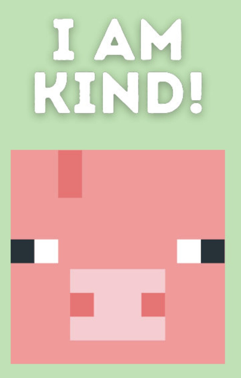 Primary K-3 Minecraft Positive Affirmation/self Talk Book - Sight Words ...