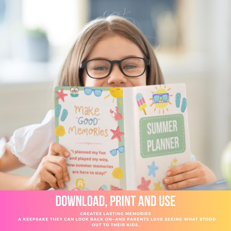 Kids Summer Planner | Printable Activity Pack for Kids | Summer ...