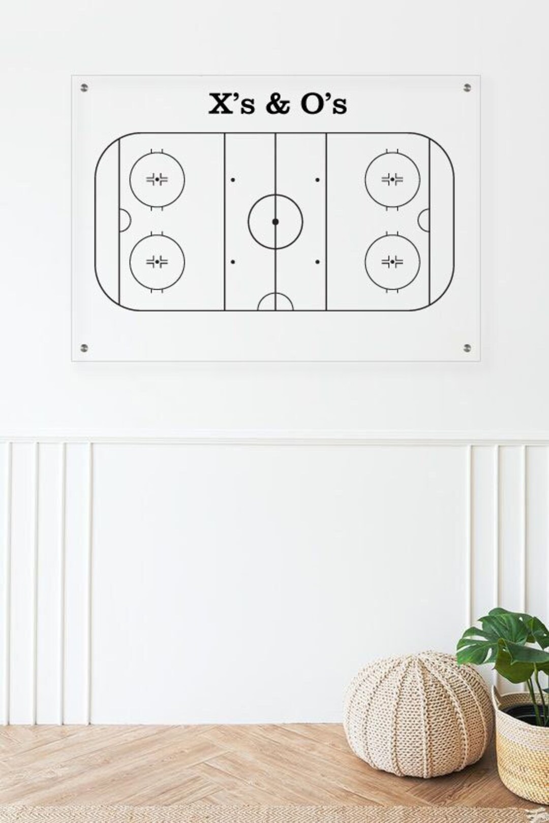 Hockey Dry Erase Coach Board With Marker Tray, Acrylic Sign, Coach Gift ...
