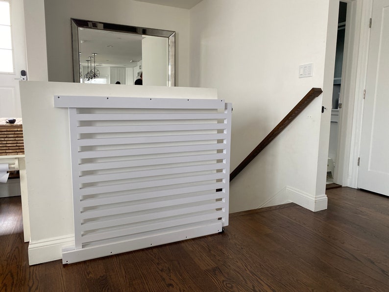 Sliding Modern Baby Gate and Dog Gate for Interior Stairs, Doorways ...