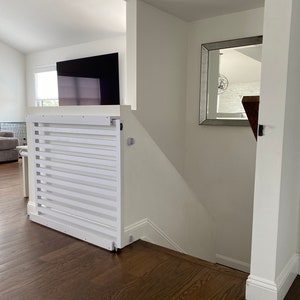 Sliding Modern Baby Gate and Dog Gate for Interior Stairs, Doorways ...