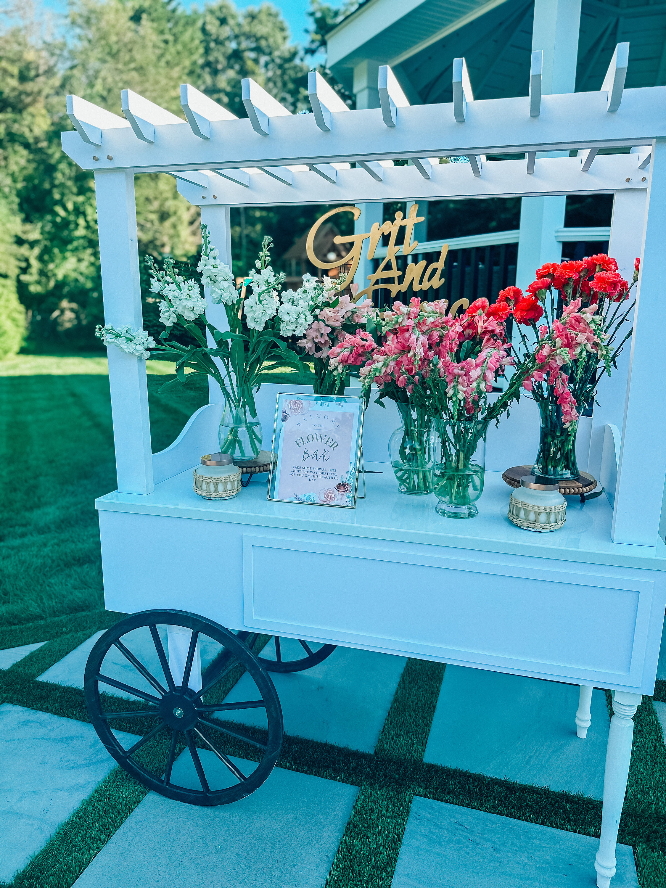 Custom Built Pergola Flower Cart - Start Your Own Business Today! - Etsy