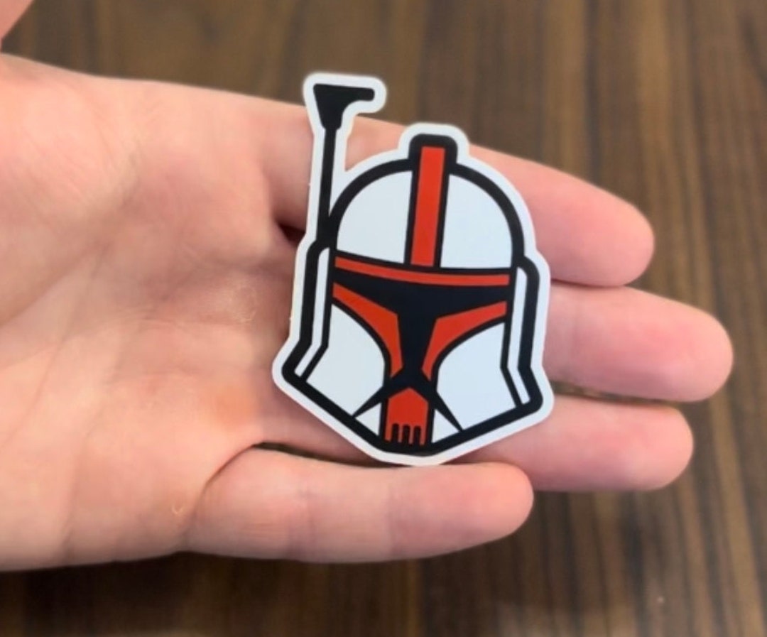 Red ARC Trooper Star Wars Sticker, Star Wars the Clone Wars, Sticker ...