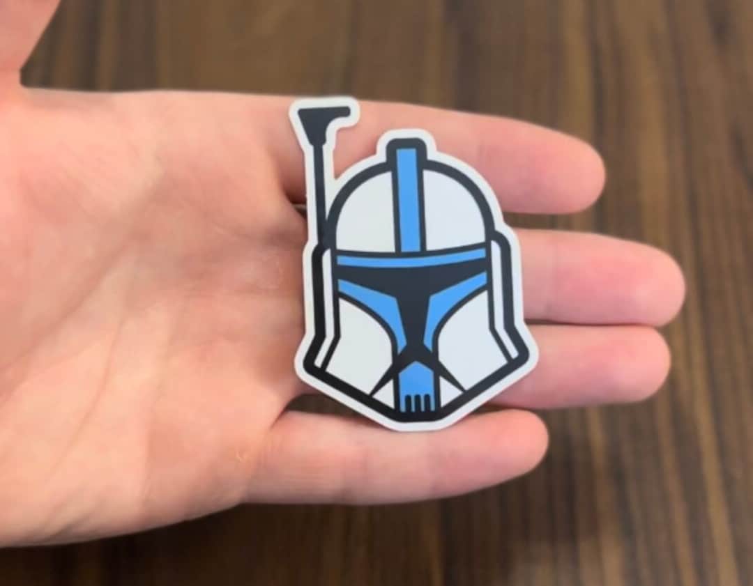 Blue ARC Trooper Helmet Sticker - Star Wars Clone Wars - Etsy