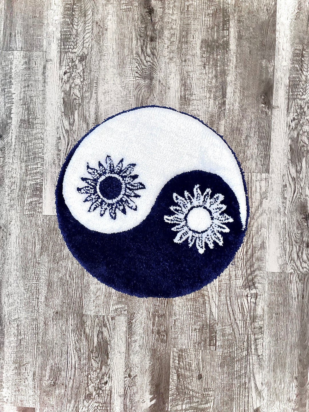 Yin and Yang Suns Hand Tufted Rug - Etsy