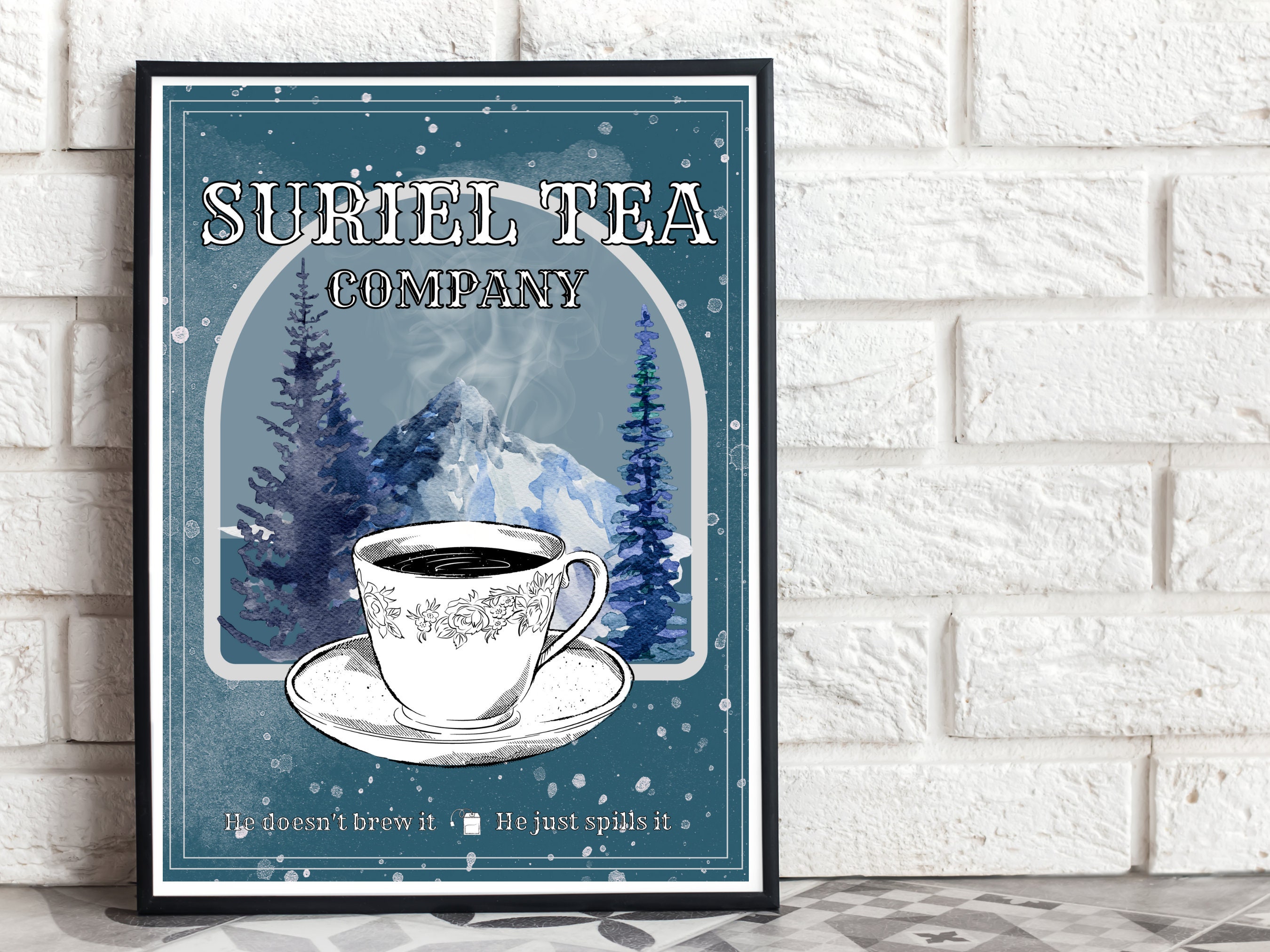 ACOTAR Suriel Spills the Tea Wall Art Digital Download Feyre and Suriel ...