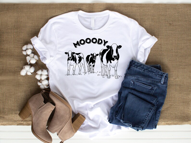 Sassy Cows PNG, 2 Versions PNG, Farm PNG, Moody Cow Sublimation, Moo ...