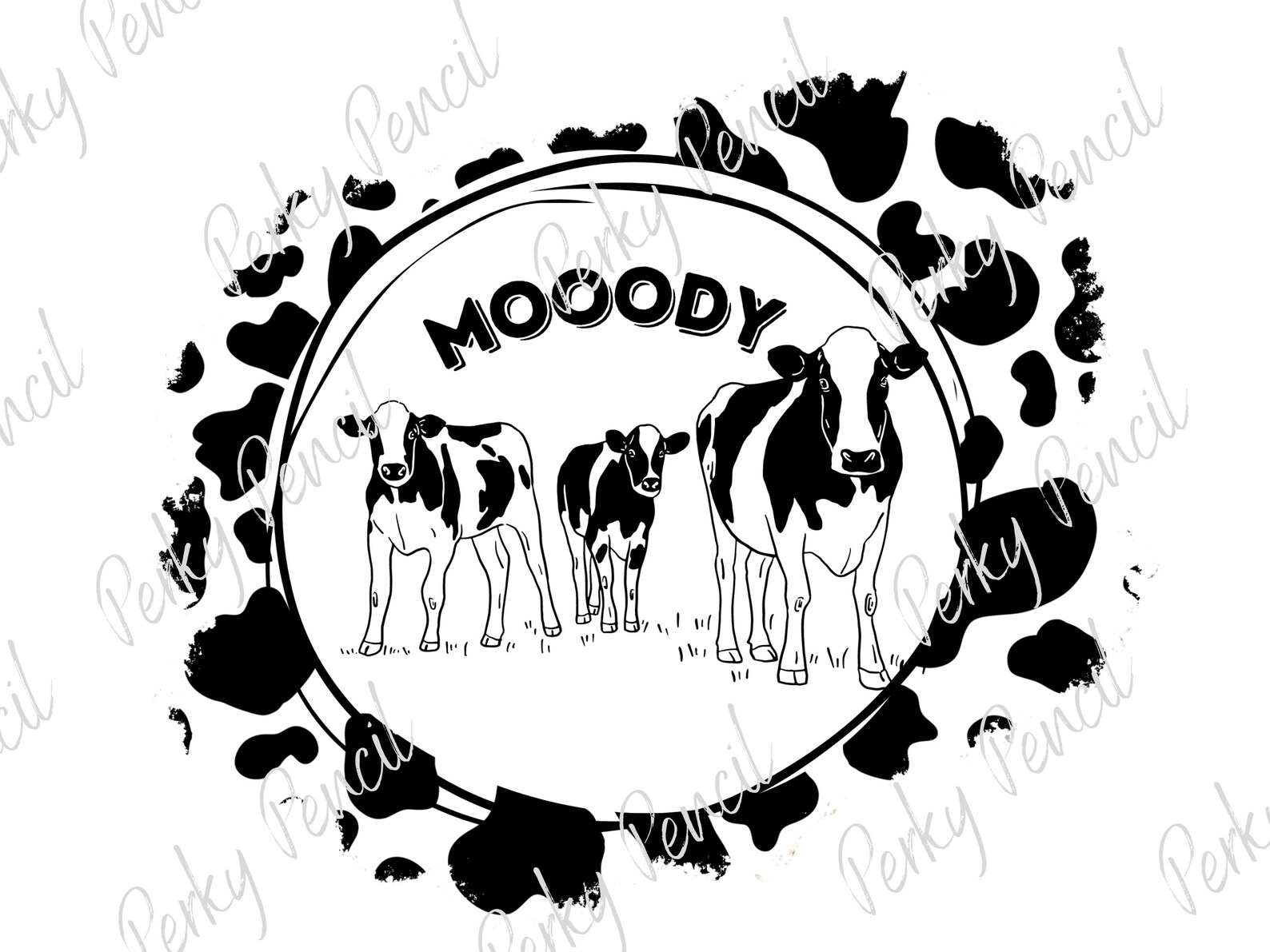 Sassy Cows PNG, 2 Versions PNG, Farm PNG, Moody Cow Sublimation, Moo ...