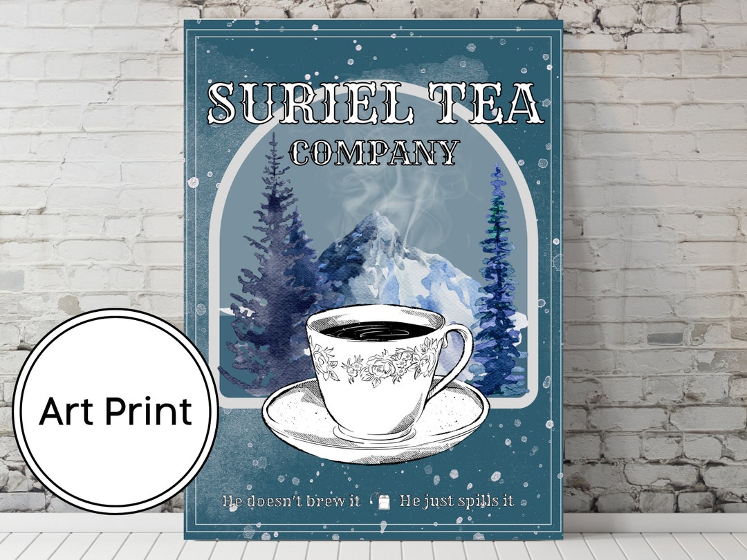 ACOTAR Suriel Spills the Tea Wall Art Print Feyre and Rhysand Suriel ...