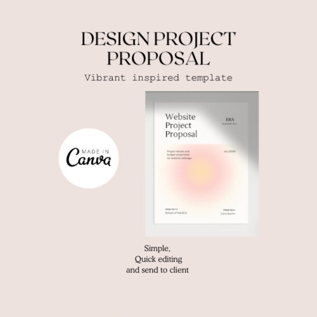 Design Web Online Project Proposal Template | Easy to Use Ready to Edit ...